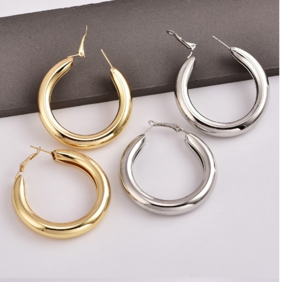 Jewelry | Stainless Steel Hoops | Poshmark